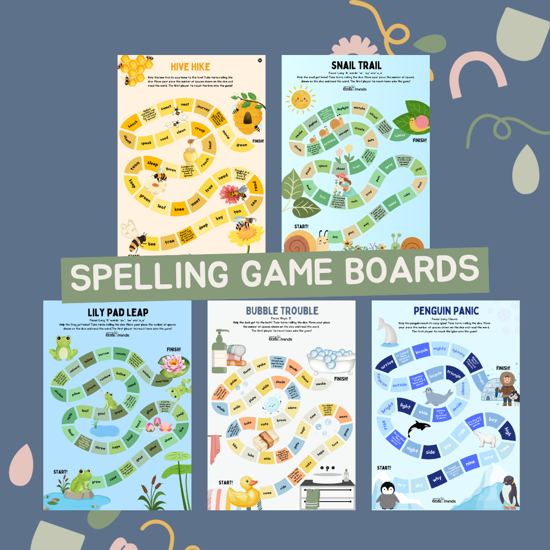 Spelling Game Boards – Inspired By Little Minds