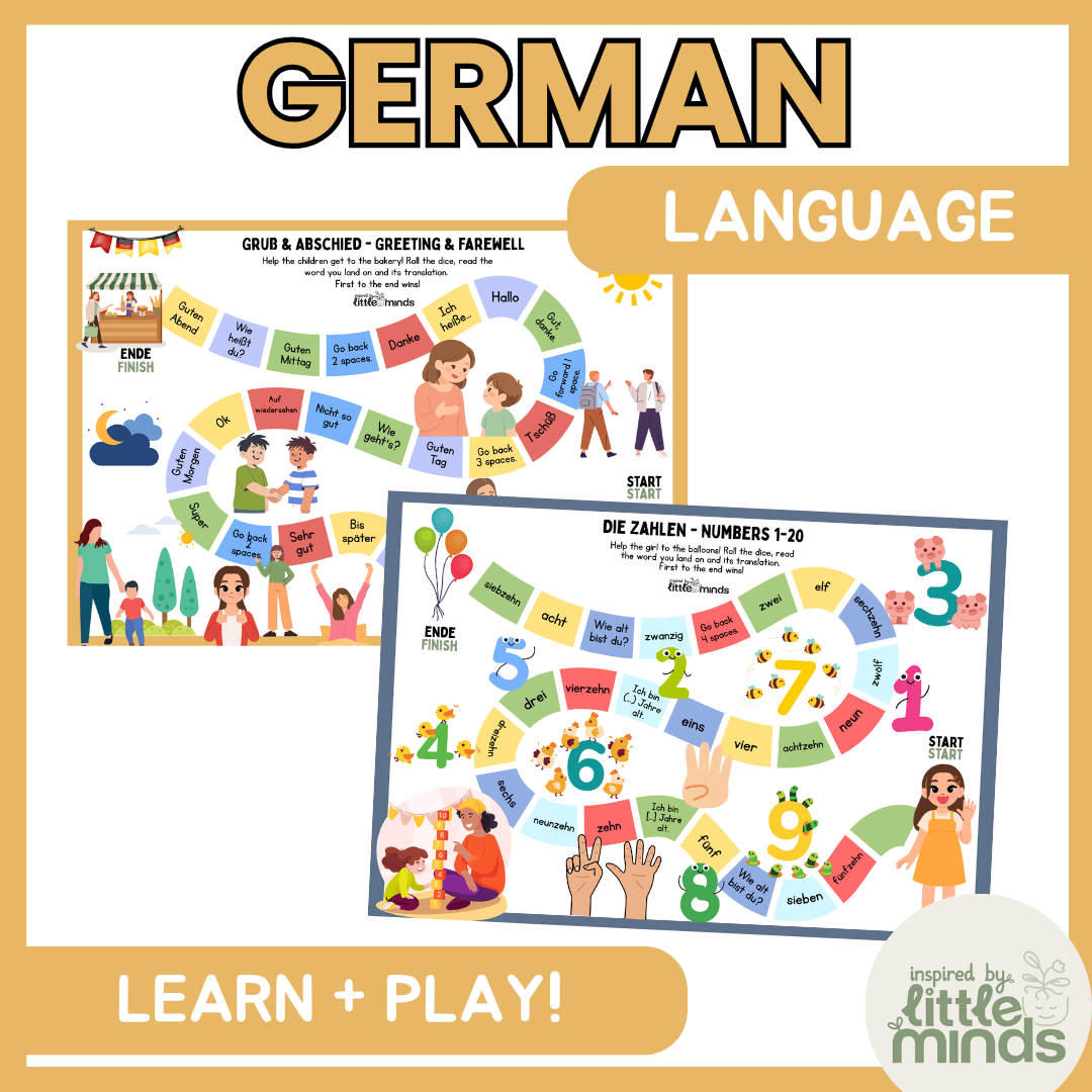 German Vocabulary Game Boards – Inspired By Little Minds
